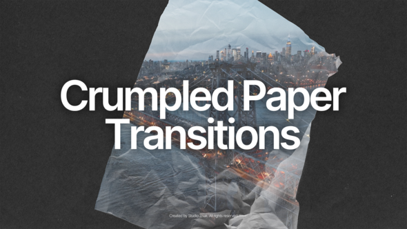 Crumpled Paper Transitions, After Effects Project Files | VideoHive